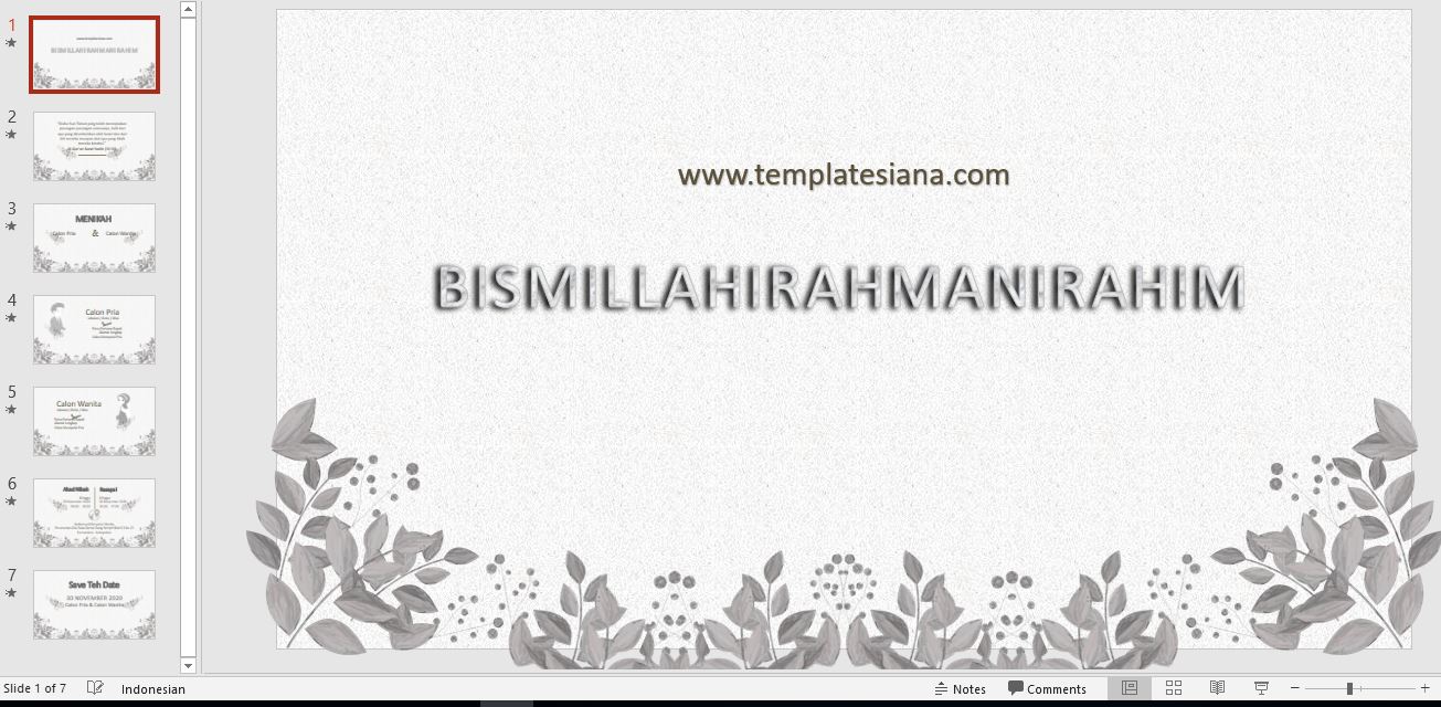 100 Free Templates Undangan Pernikahan Digital Powerpoint - Gadgetsiana.com